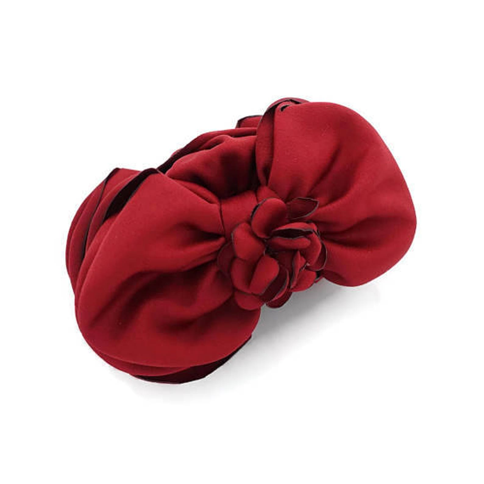 Satin Flower Decorated Multi Layer Bow Hair Claw Clip Women - Etsy