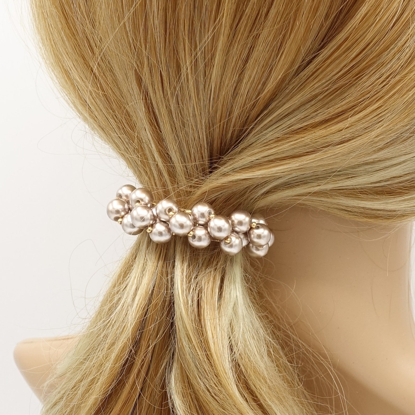 Pearl Half Moon Ponytail Barrette Clip Hair Accessory - Etsy