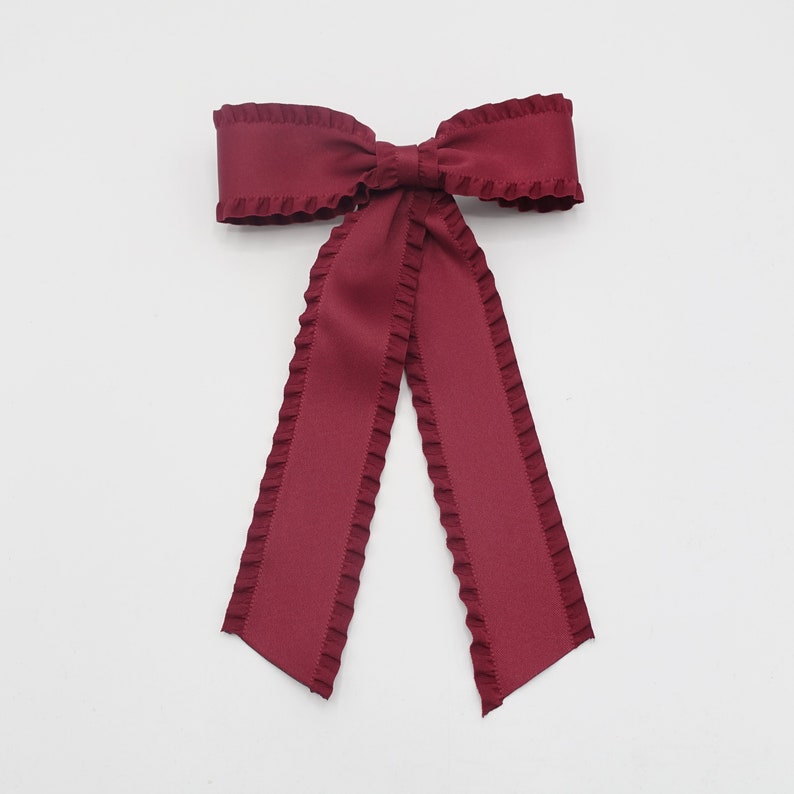 Frill Hair Bow Basic Style - Etsy