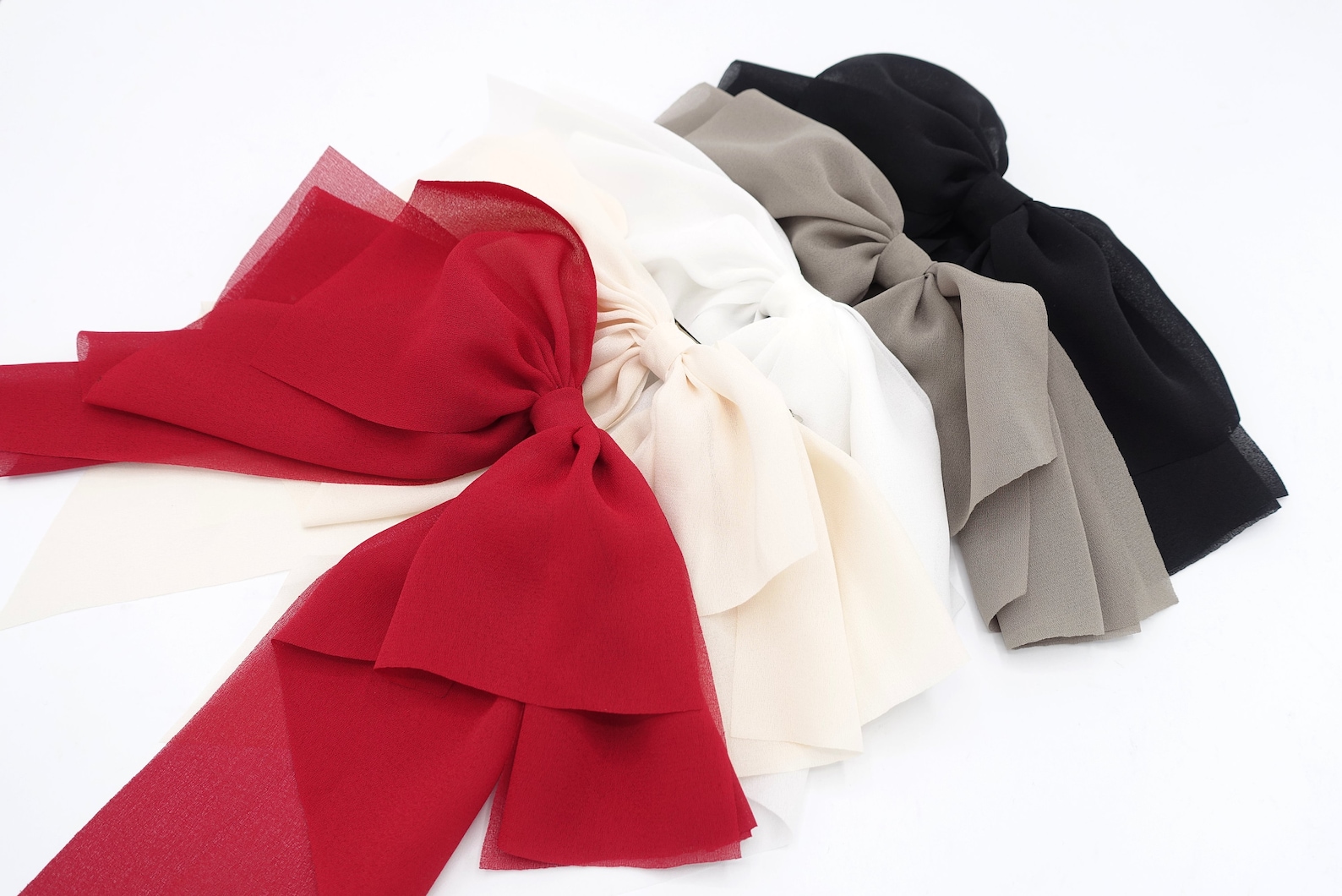 Chiffon Droopy Hair Bow Sheer Hair Accessory for Women - Etsy