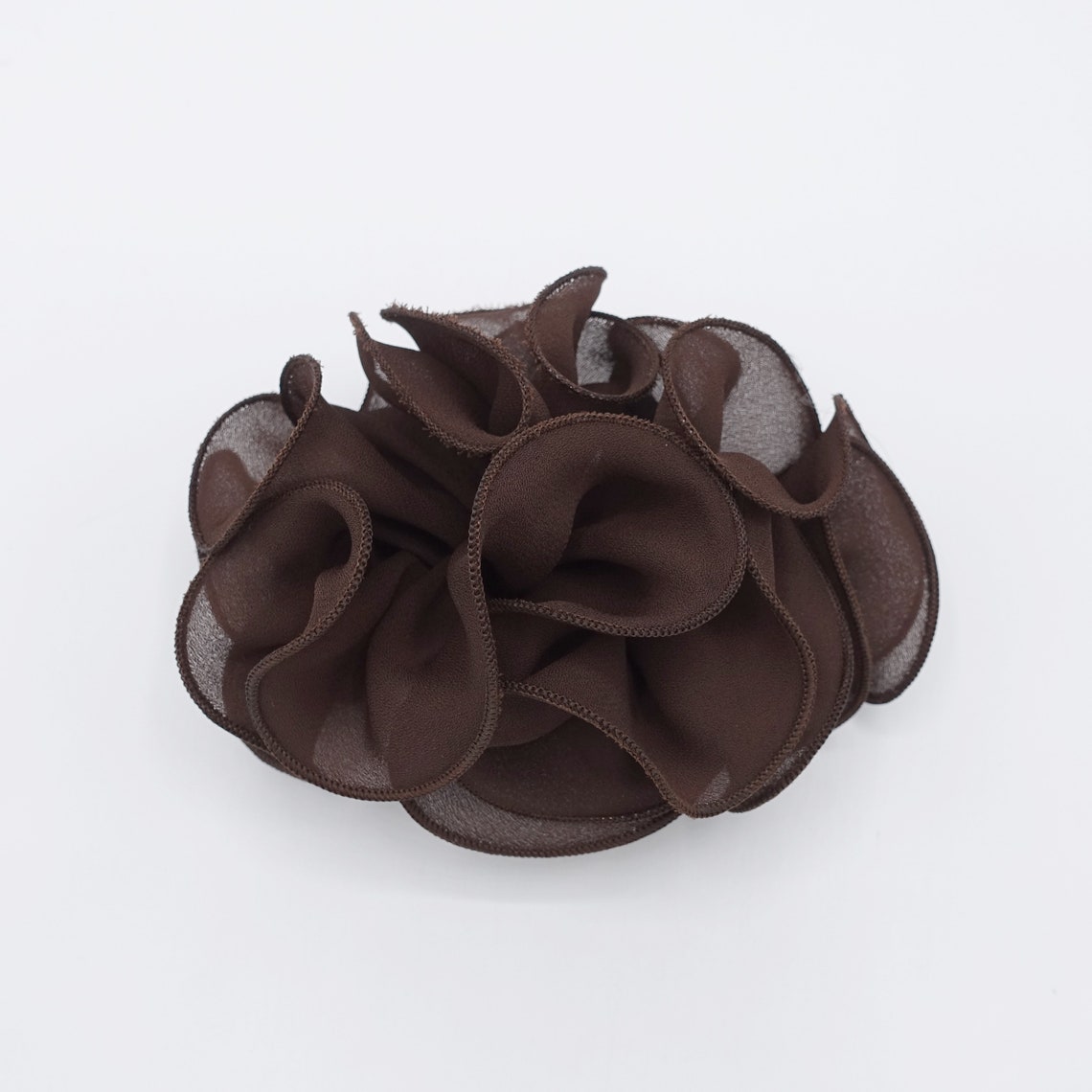 Chiffon Ruffle Edge Flower Hair Barrette for Women - Etsy