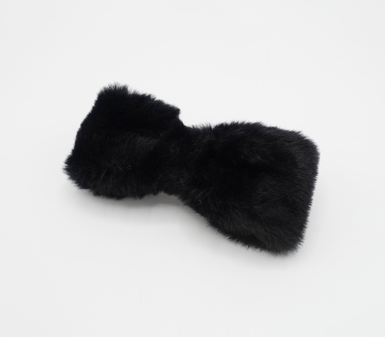 Fabric Fur Hair Bow Soft Winter Hair Accessory for Women - Etsy