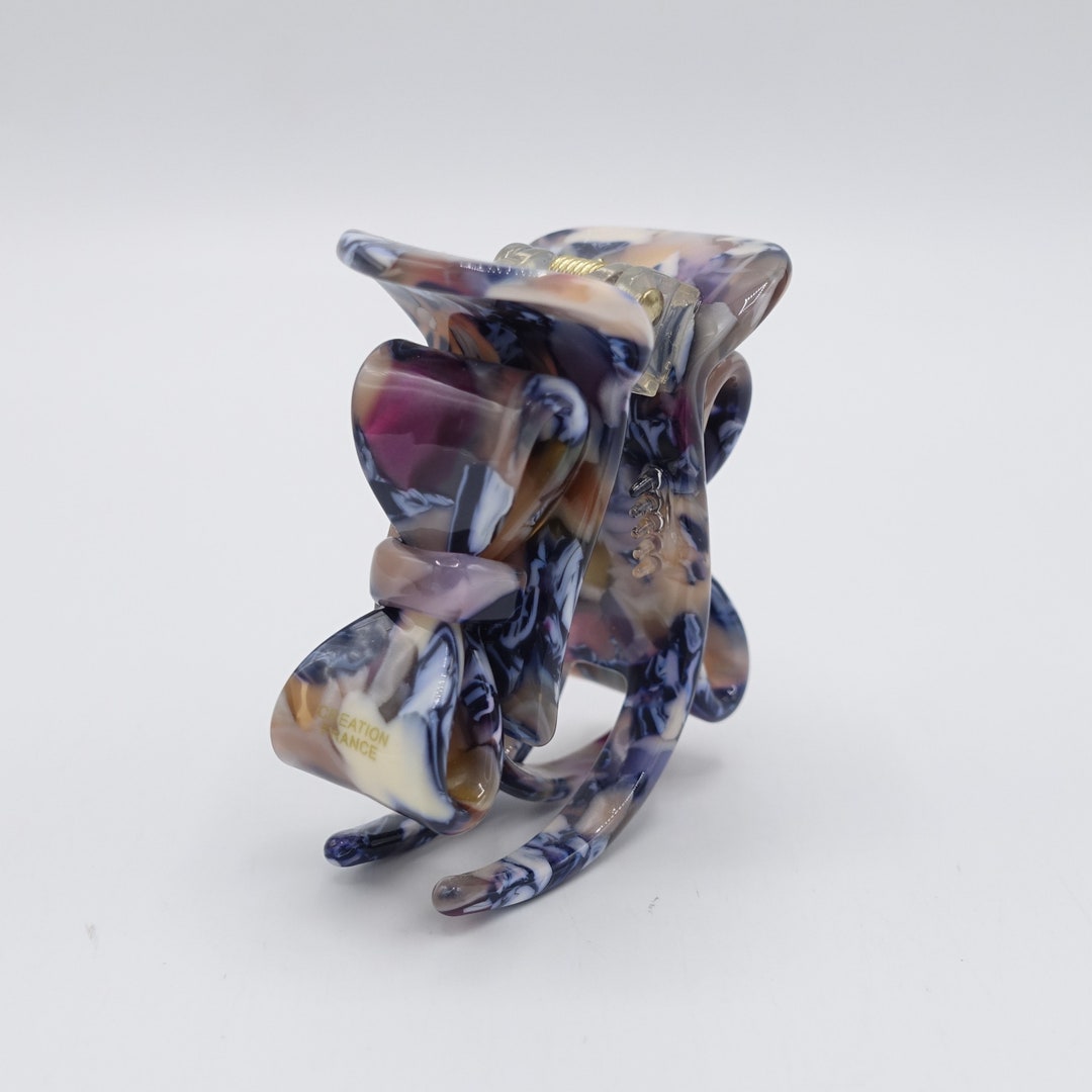 Cellulose Acetate Hair Bow Claw Clip - Etsy