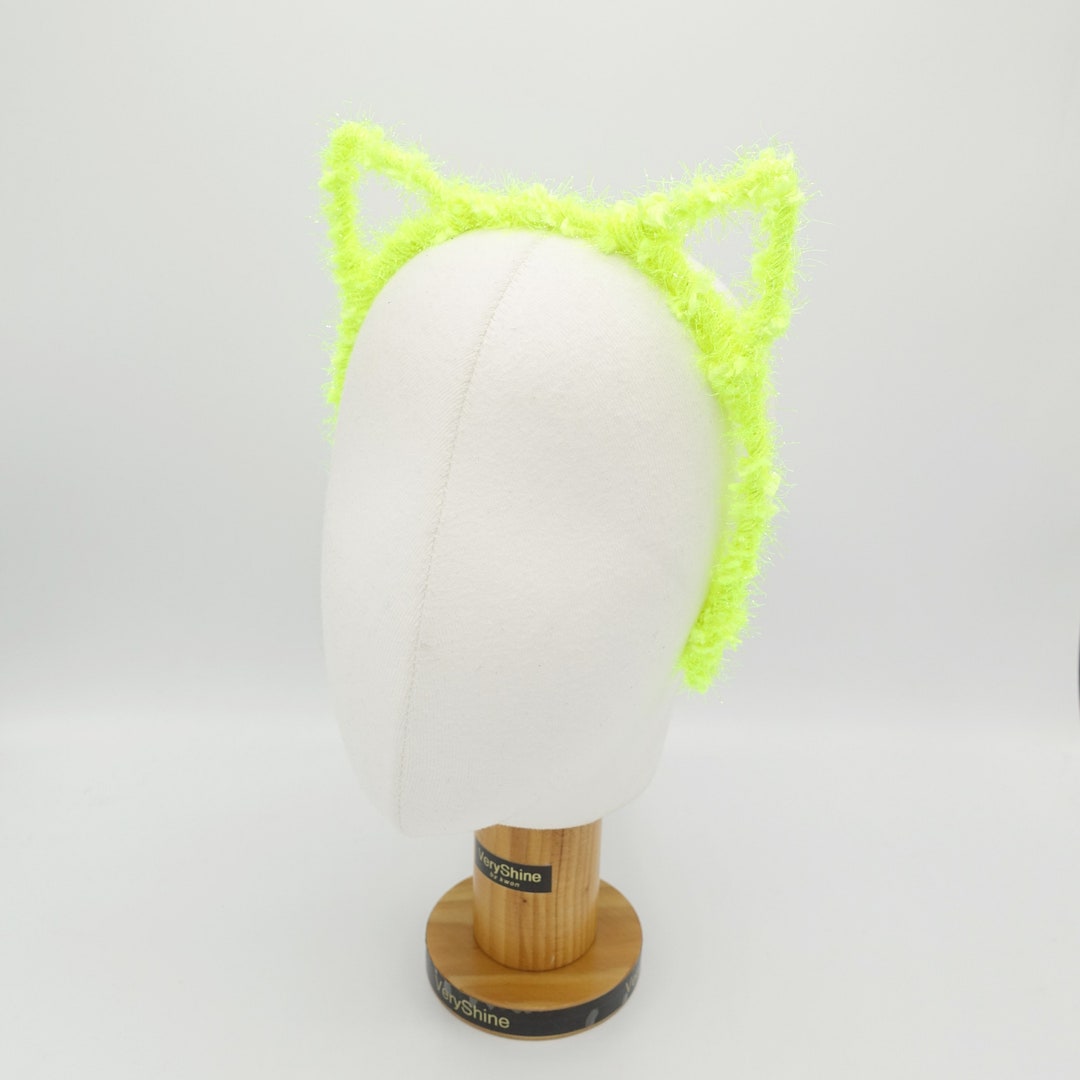 Cat Ear Headband Frayed Edge Fabric Wrap Event Headband - Etsy