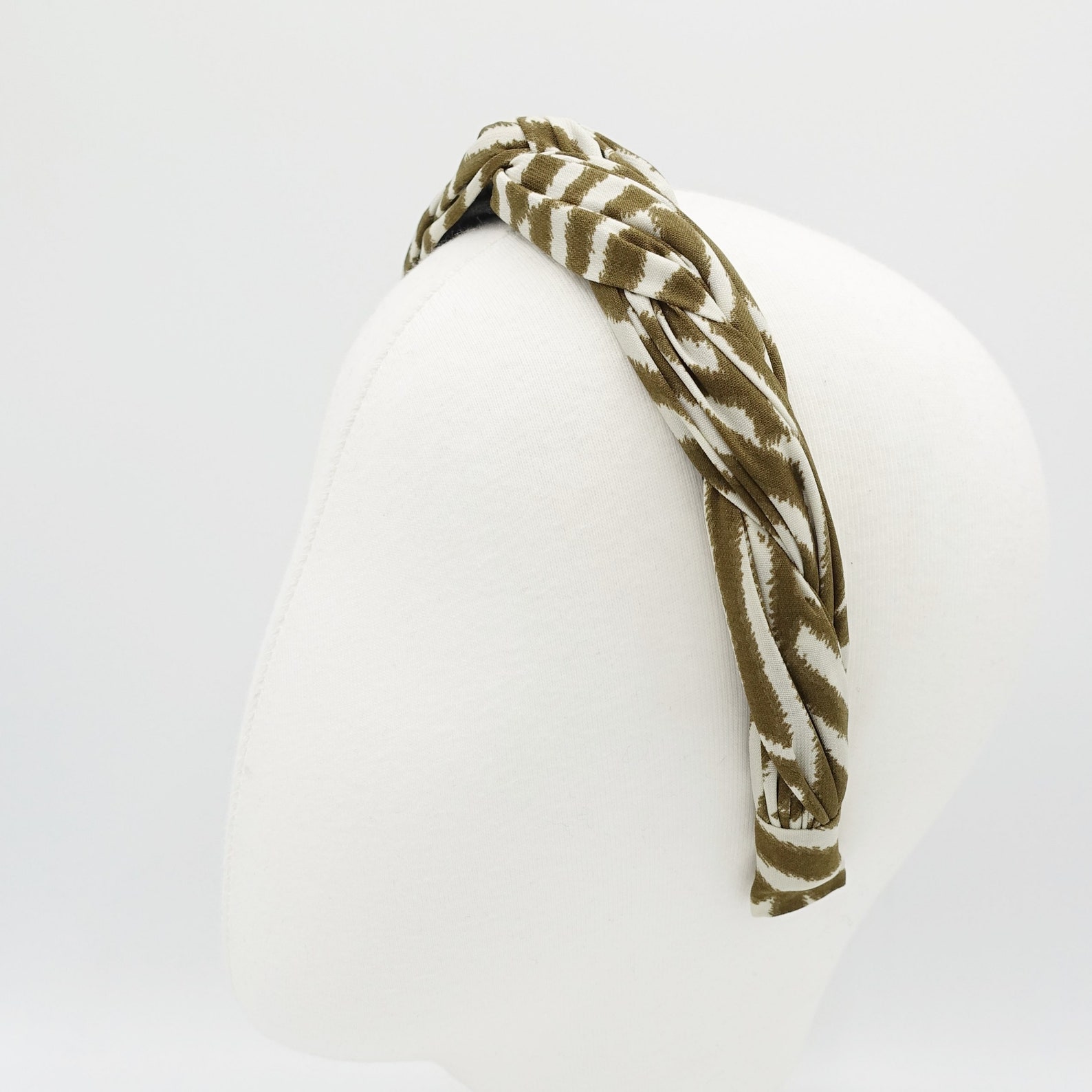 Zebra Print 2 Strand Crossed Round Braided Headband for Women | Etsy
