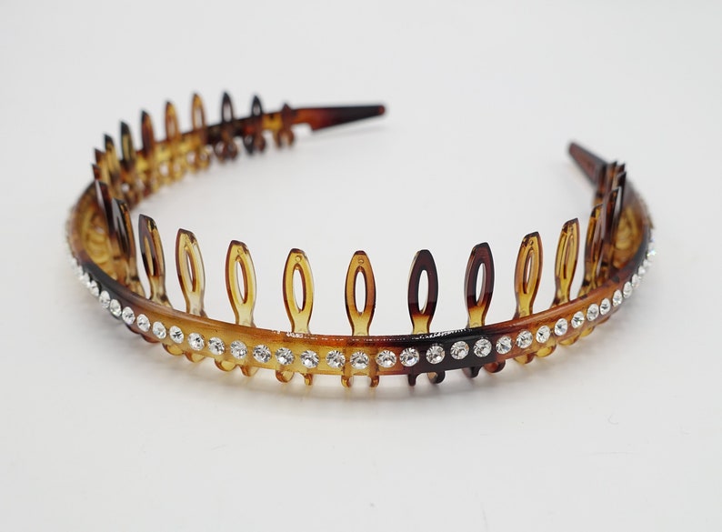 Rhinestone Headband Tooth Comb Hairband for Women - Etsy