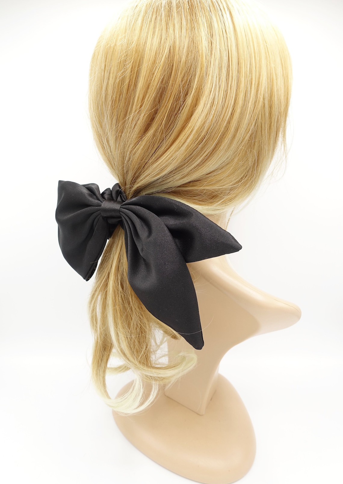 Satin Bow Scrunchies Glossy Swallow Tail Scrunchie Women Hair - Etsy