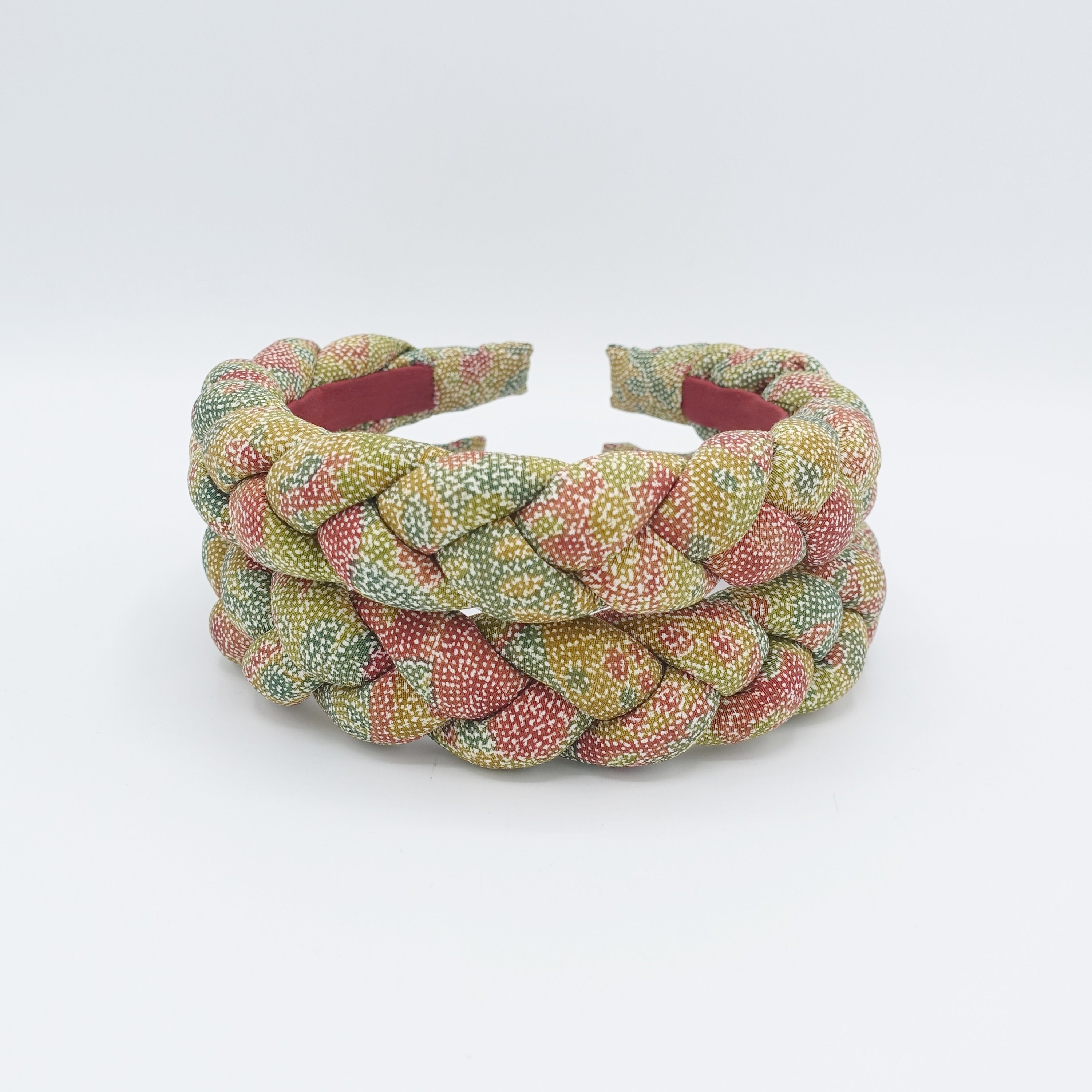 Silk braided headband floral padded hairband luxury hair | Etsy