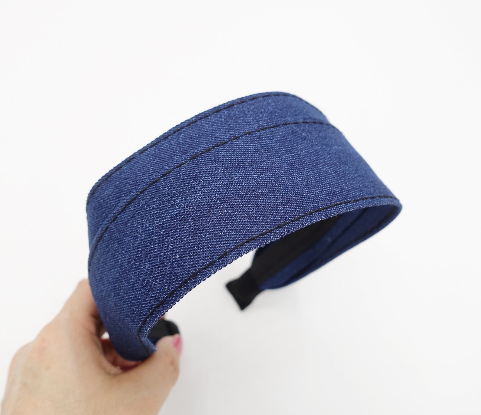 Denim Flat Headband Stitch Hairband Casual Hair Accessory for Women - Etsy