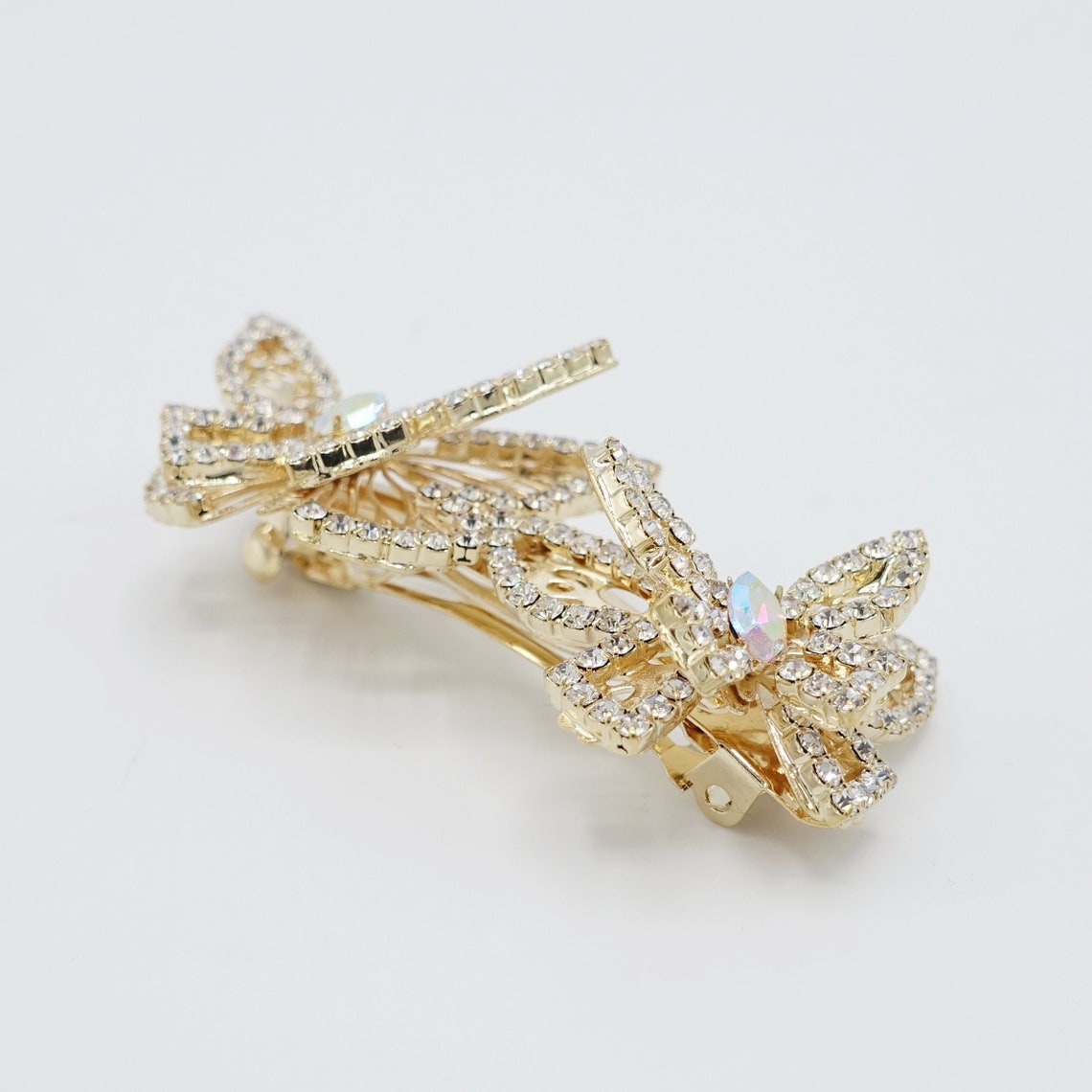 Butterfly Hair Barrette Cubic Zirconia Embellished Small Hair - Etsy