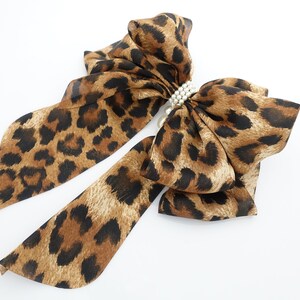 Scarf Pattern Print Chiffon Bow French Hair Barrette Women Hair ...