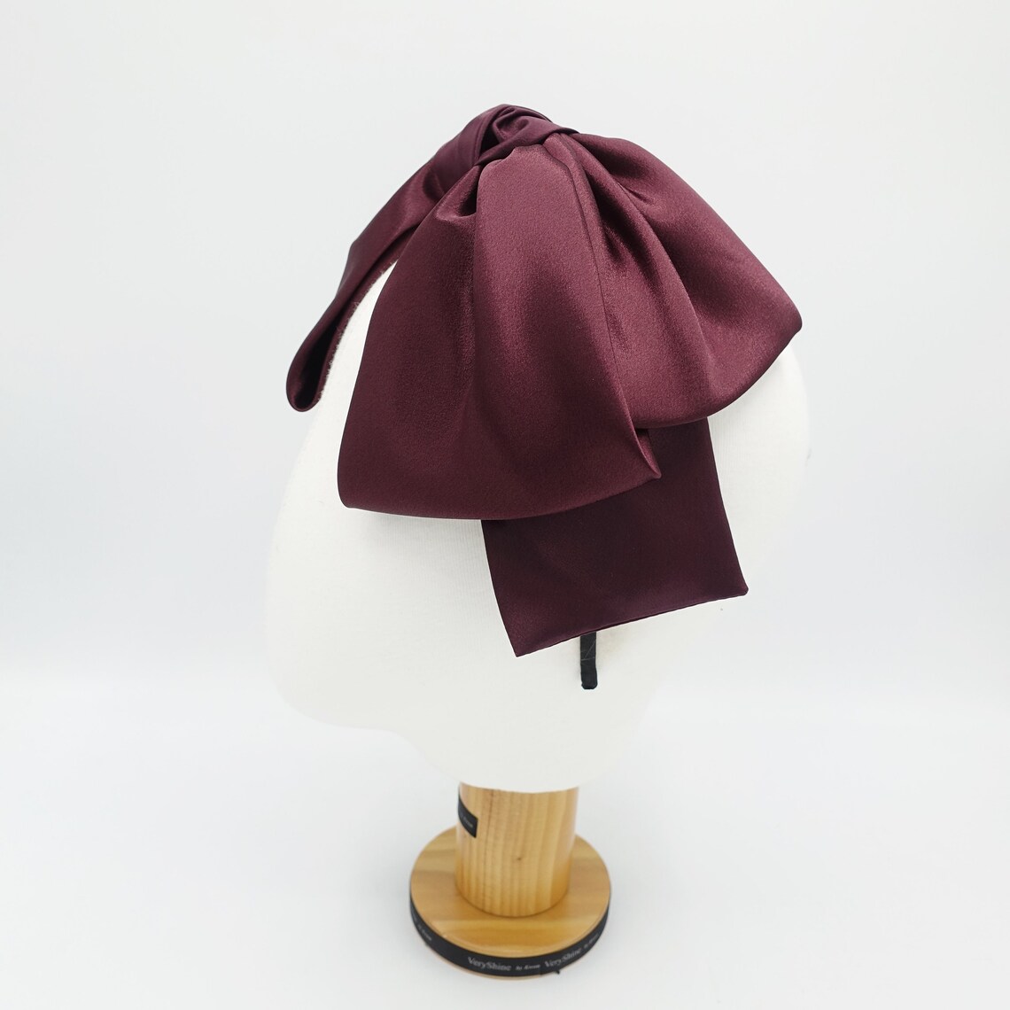 Satin Bow Headband Droopy Style Layered Retro Hairband for - Etsy
