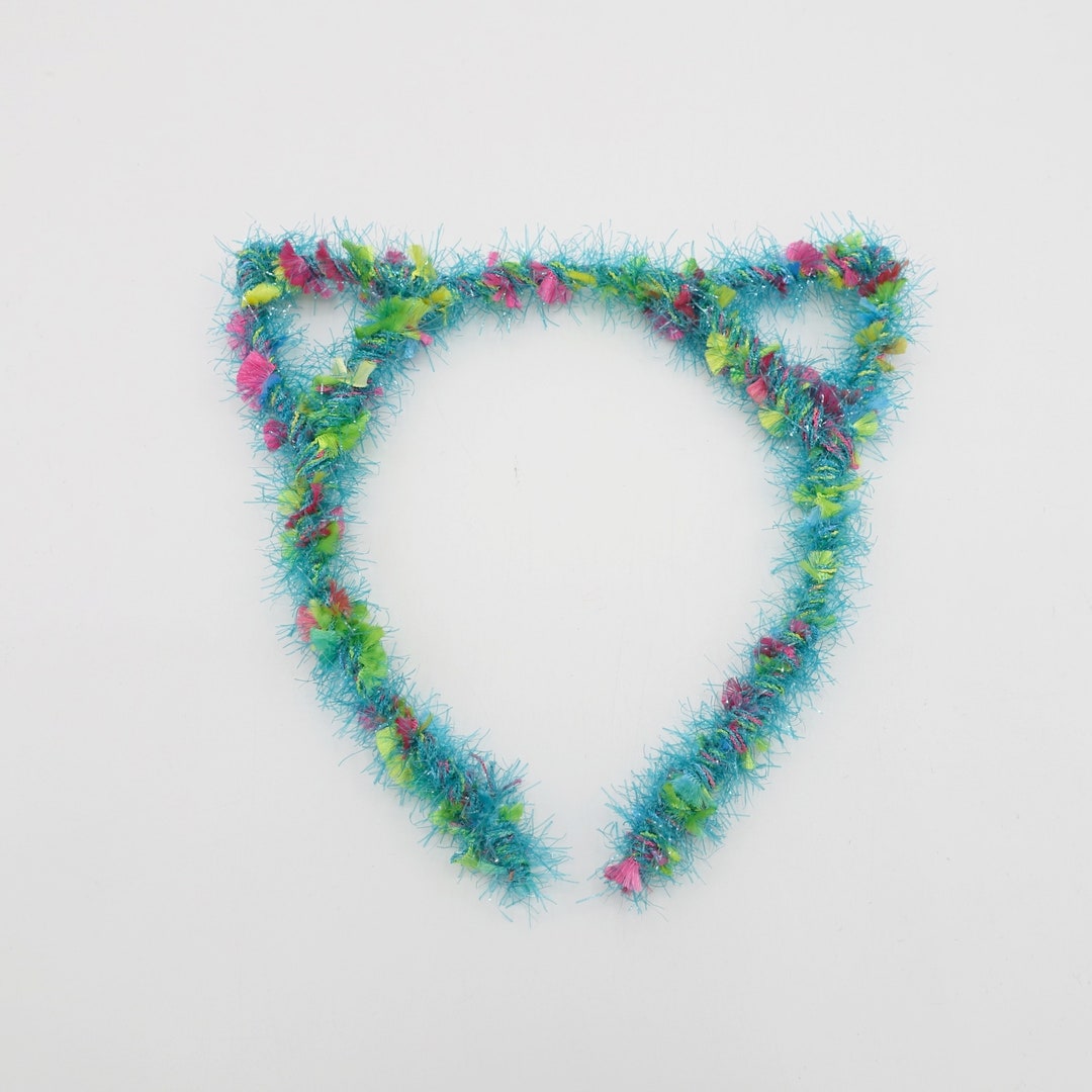 Cat Ear Headband Frayed Edge Fabric Wrap Event Headband - Etsy