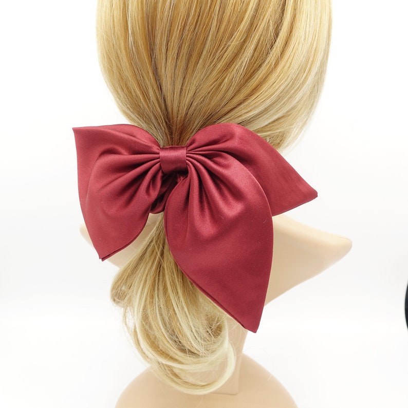 Satin Bow Scrunchies Glossy Swallow Tail Scrunchie Women Hair - Etsy