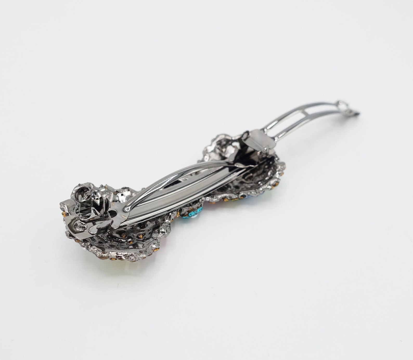 Rhinestone Embellished Small Hair Bow Barrette - Etsy