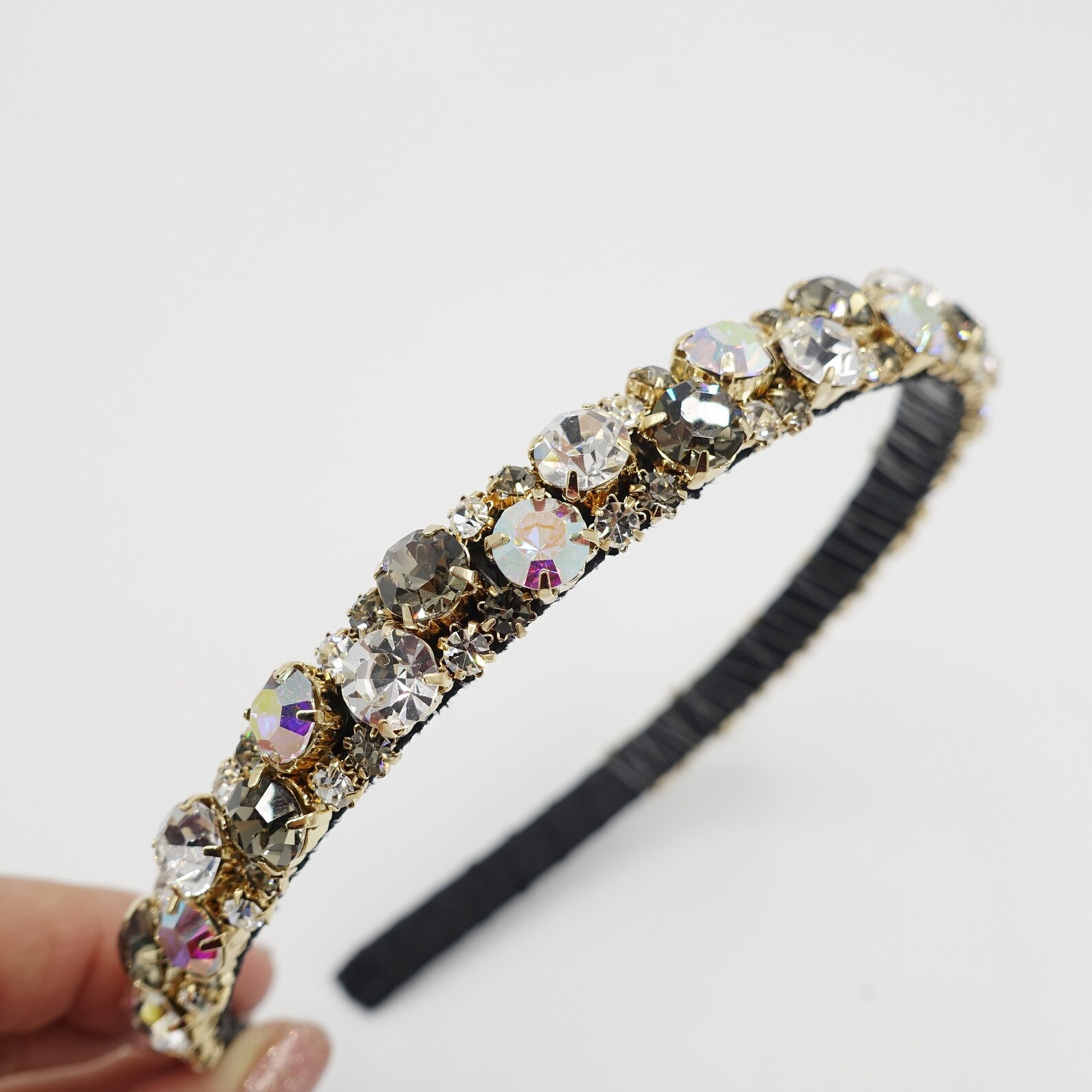 Royal Rhinestone Embellished Headband Luxury Bling Hair Accessory for ...