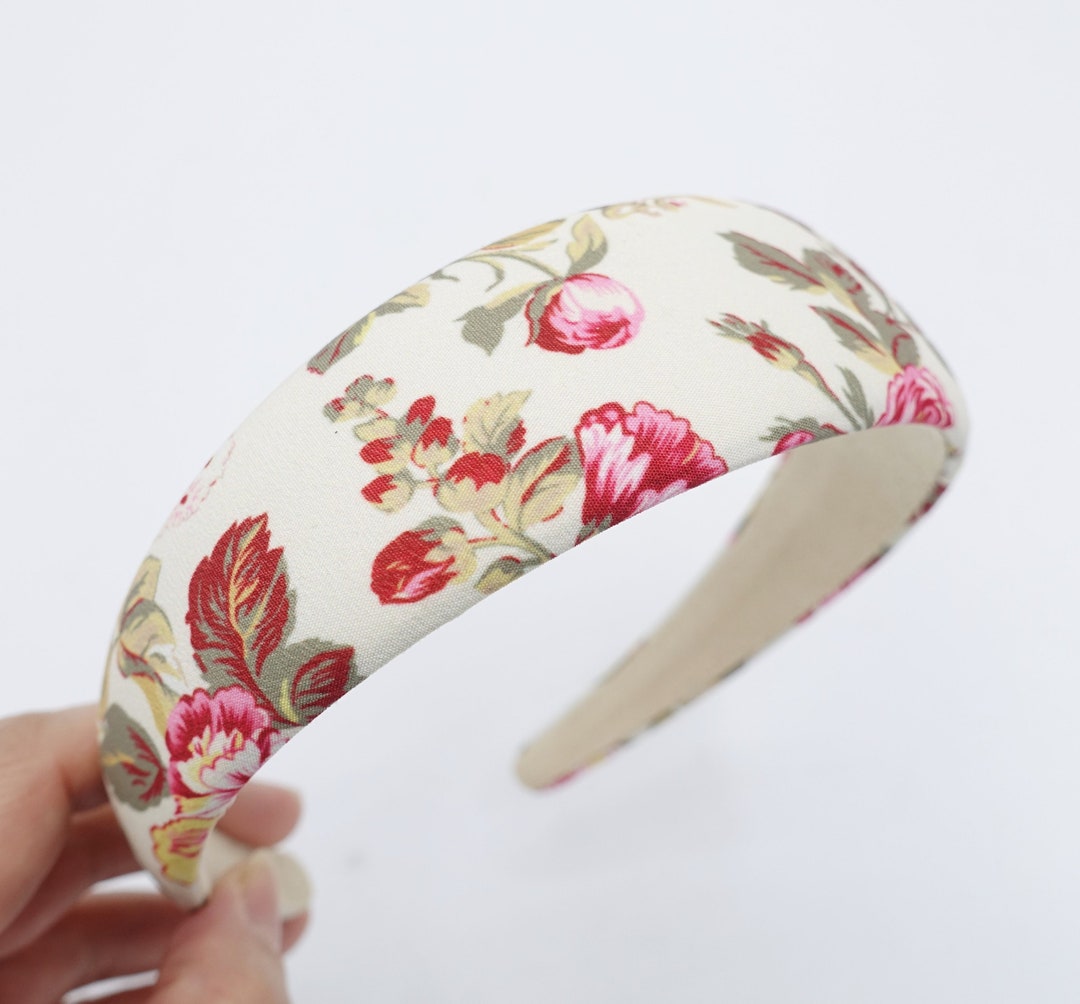 Floral Print Padded Headband Women Hairband Hair Accessory - Etsy