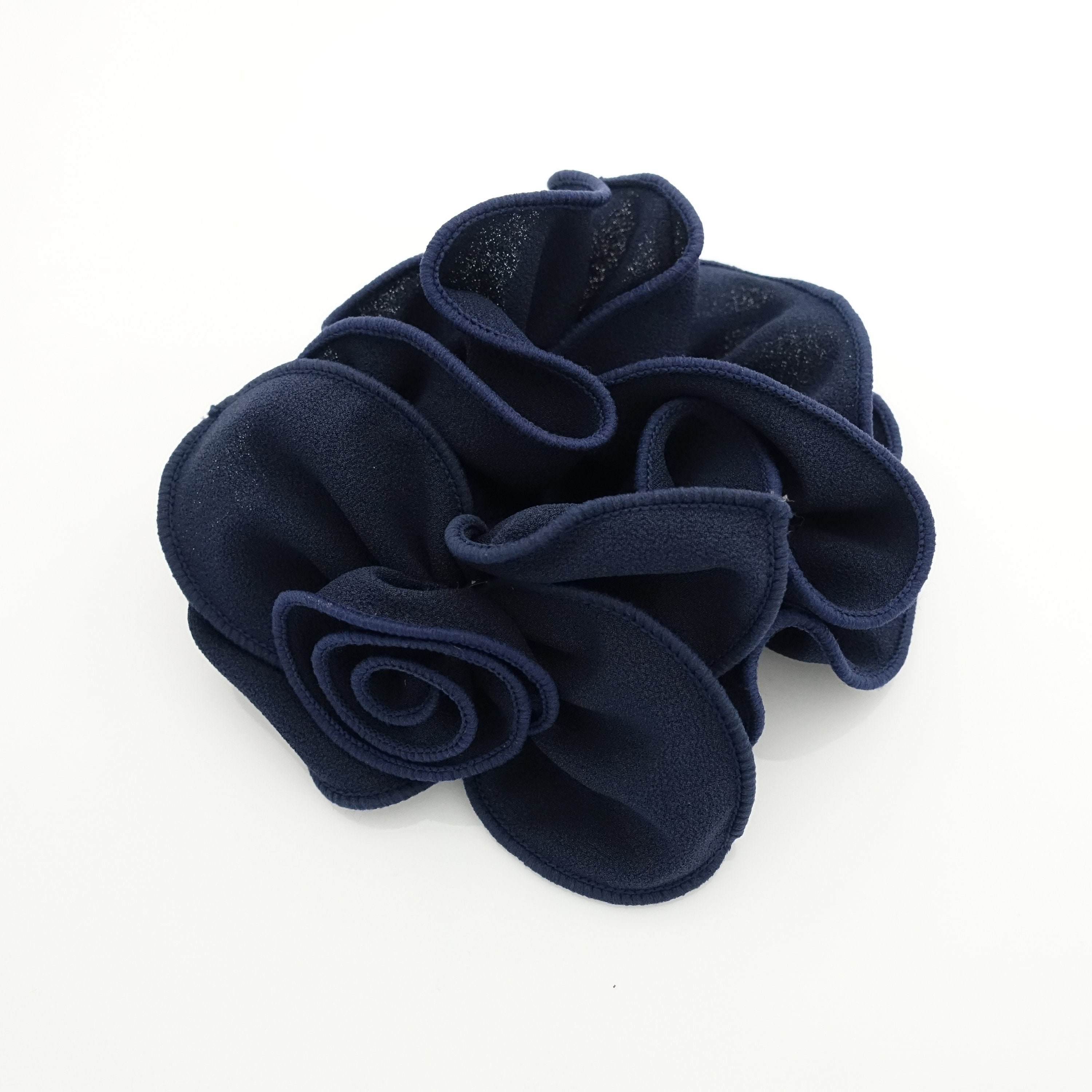 Side Flower Bow Decorated Ruffle Scrunchies Women Hair | Etsy