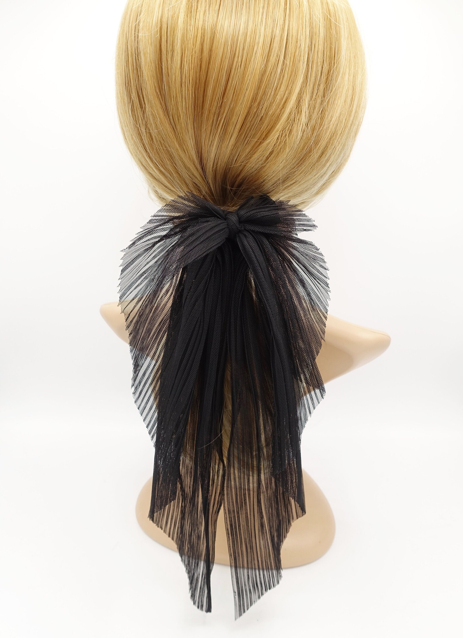 Mesh Pleated Long Tail Scrunchies Bow Knot Scrunchie Women | Etsy