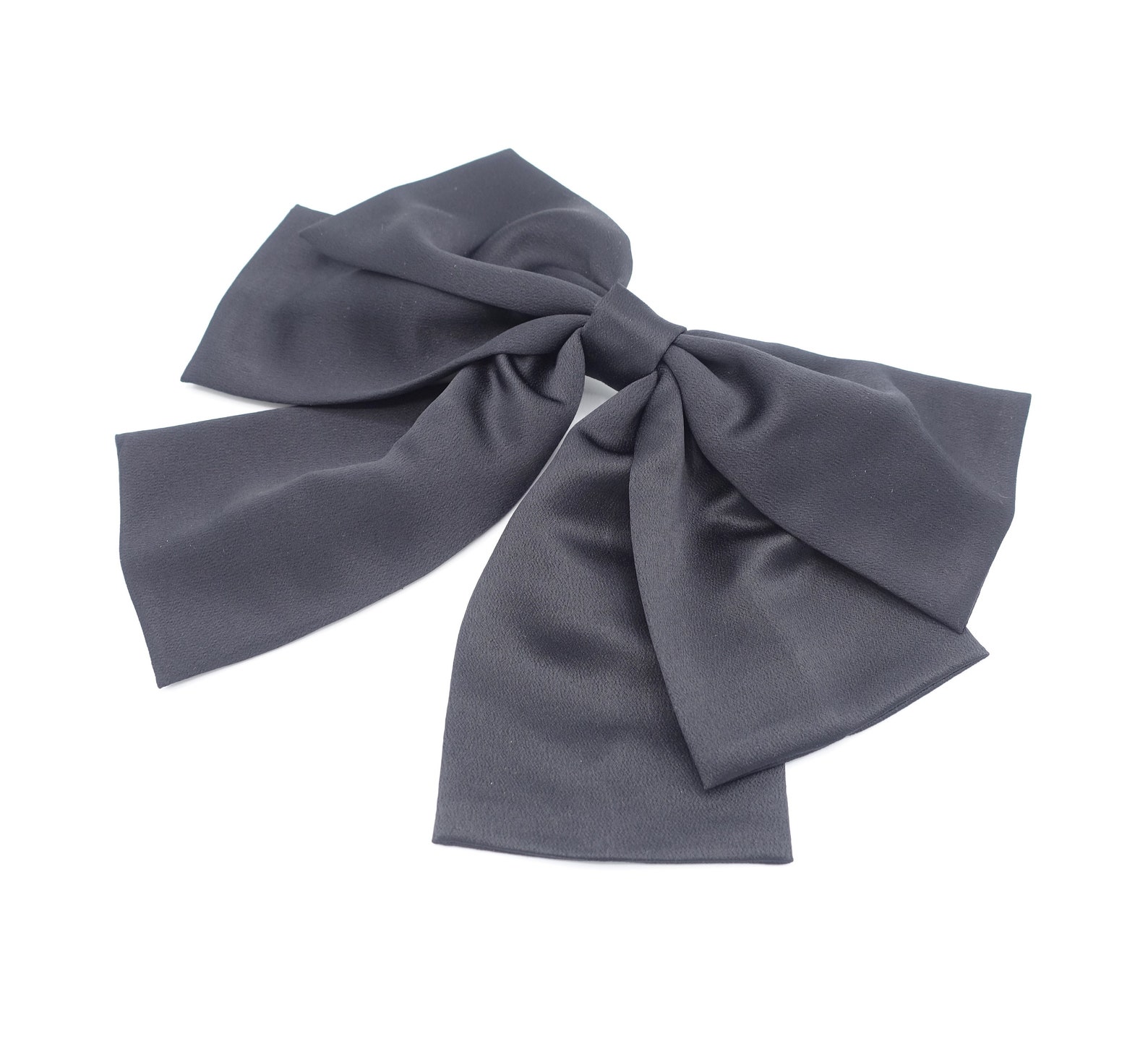 Droopy Satin Hair Bow Double Layered Hair Accessory for Women - Etsy