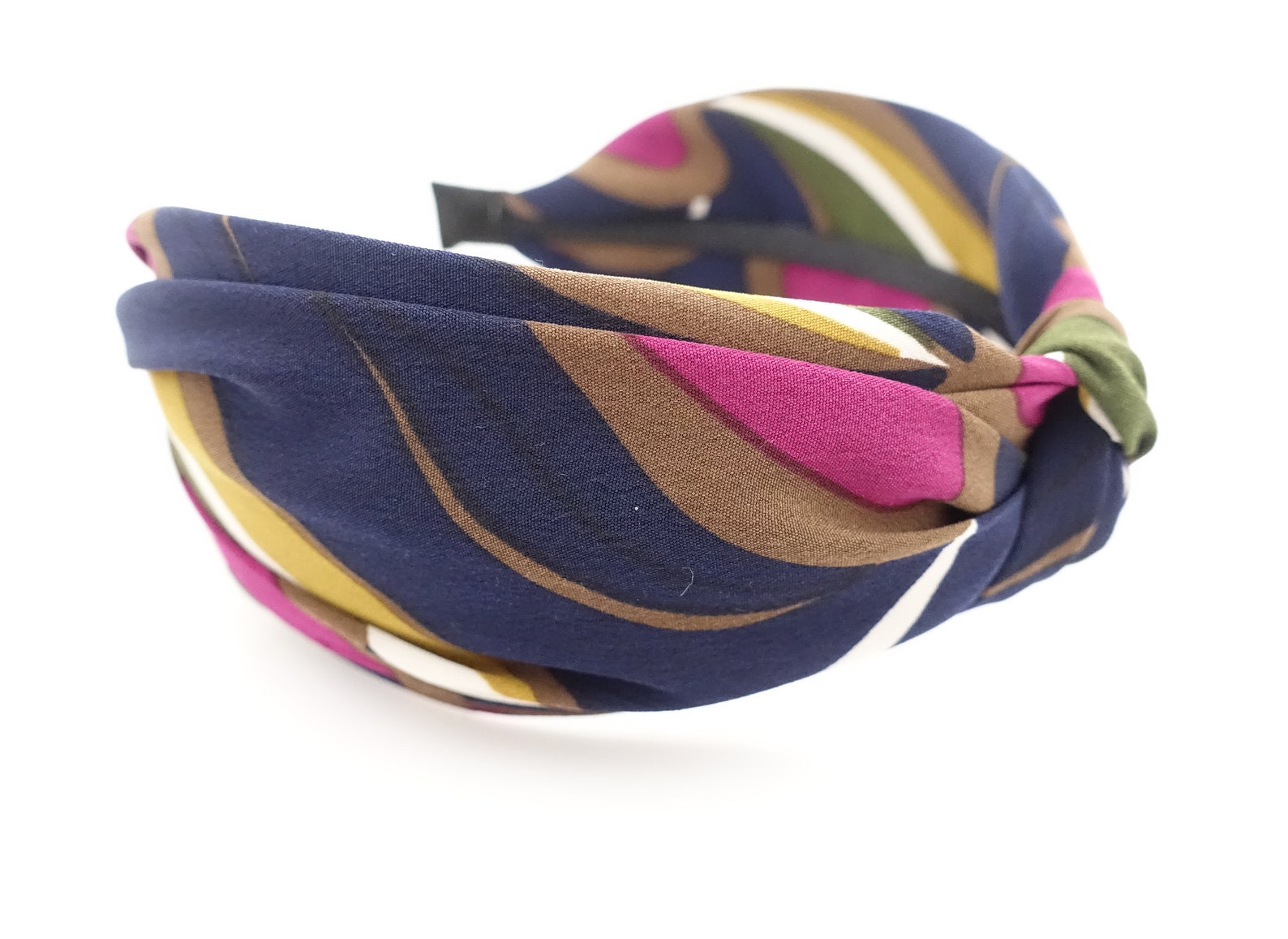 Circular Print Headband Front Knot Pretty Geometric Fashion Hairband ...