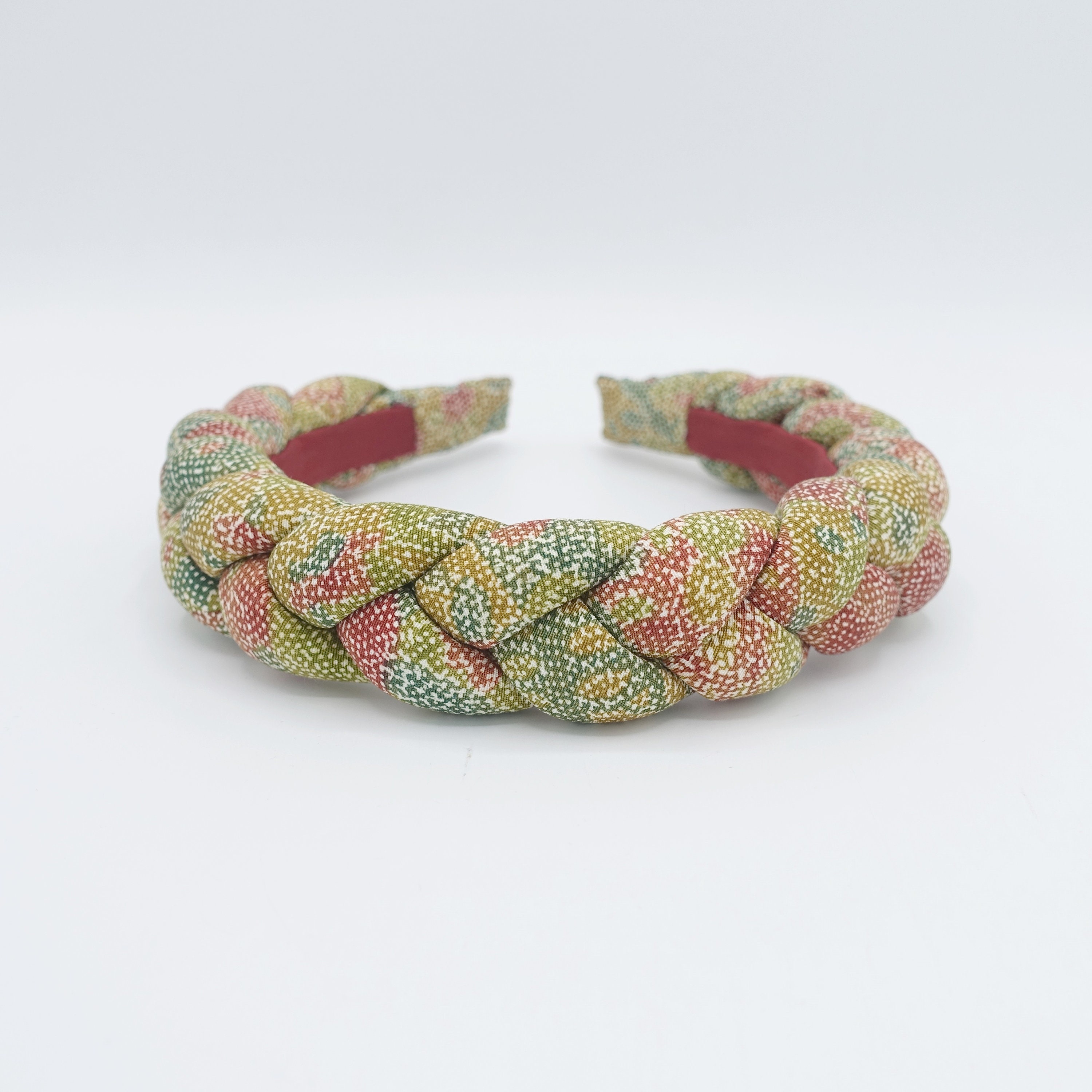 Silk braided headband floral padded hairband luxury hair | Etsy