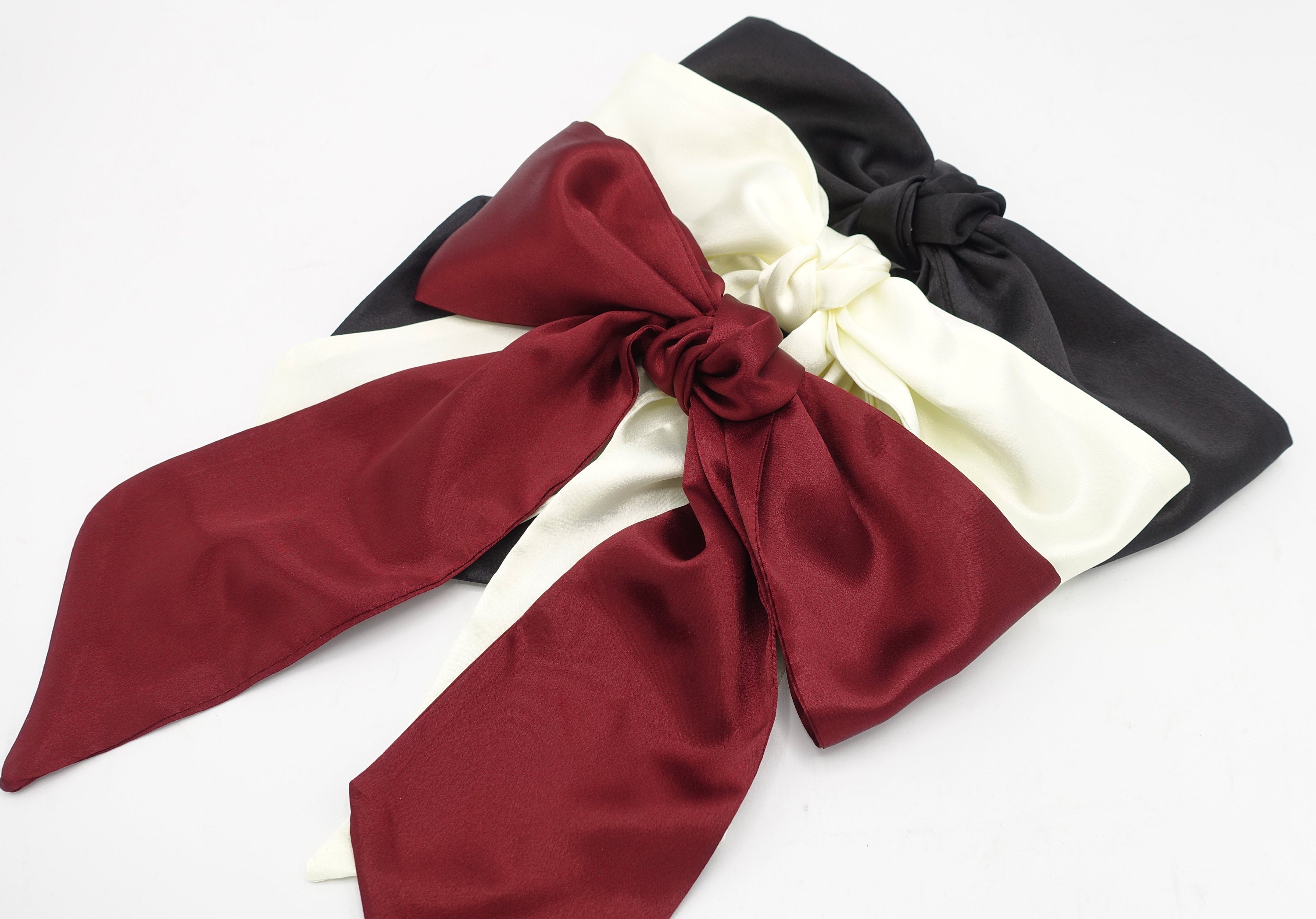 Silk Satin Droopy Hair Bow Big Floppy Bow Luxury Hair Etsy