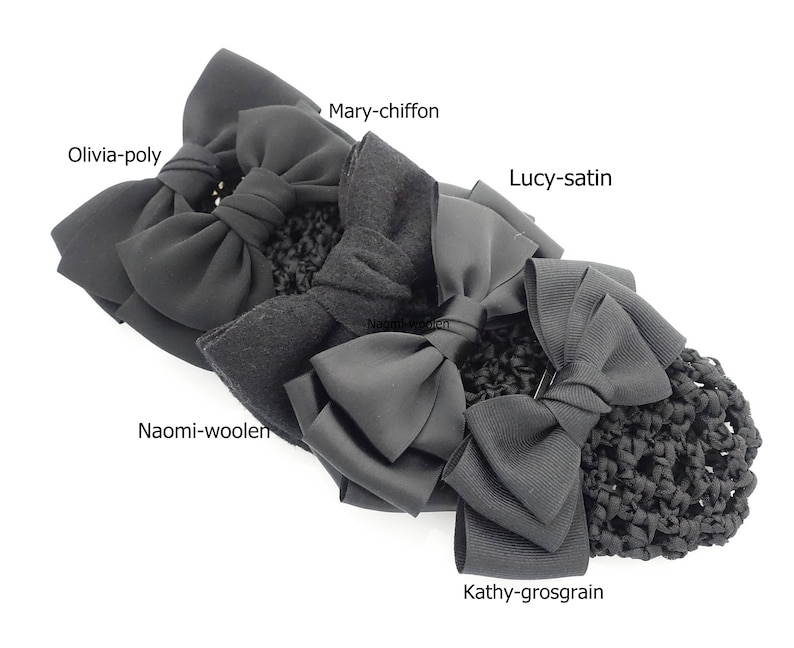 Hair Snood Net Bow French Barrette Clip Hygienic Hair - Etsy