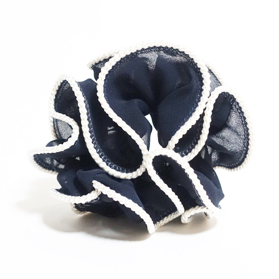 Chiffon Scrunchie Thread Trim Hair Scrunchy Women Hair Tie Accessory ...