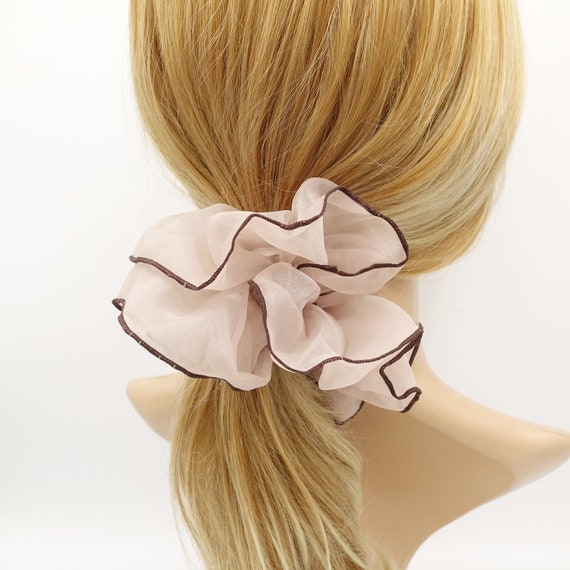 Interlocked Edge Organza Scrunchies Elastic Scrunchie Women - Etsy