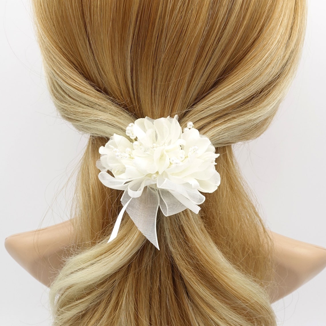 Fabric Flower Hair Clip Bridal Hair Accessory - Etsy