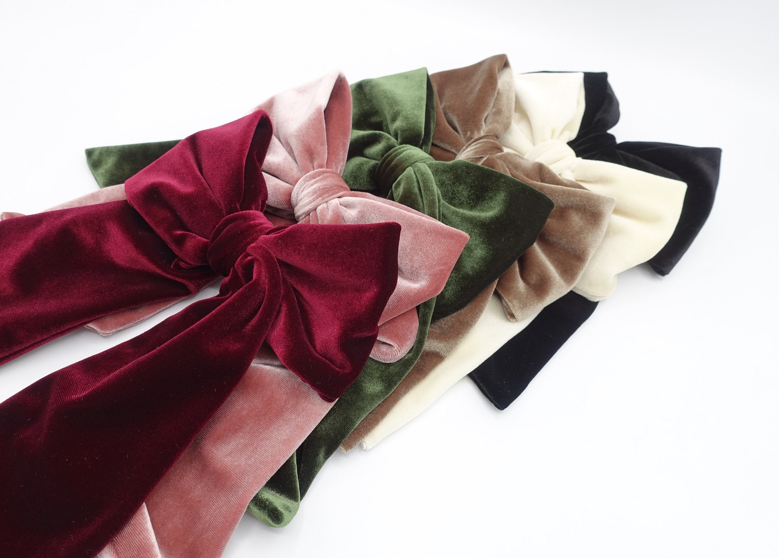 Velvet Hair Bow Medium Large Sized Hair Accessory for Women - Etsy