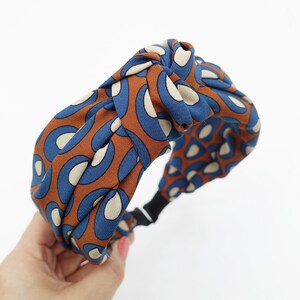 Elliptical Water Drop Print Headband Knotted Hairband Women Hair ...