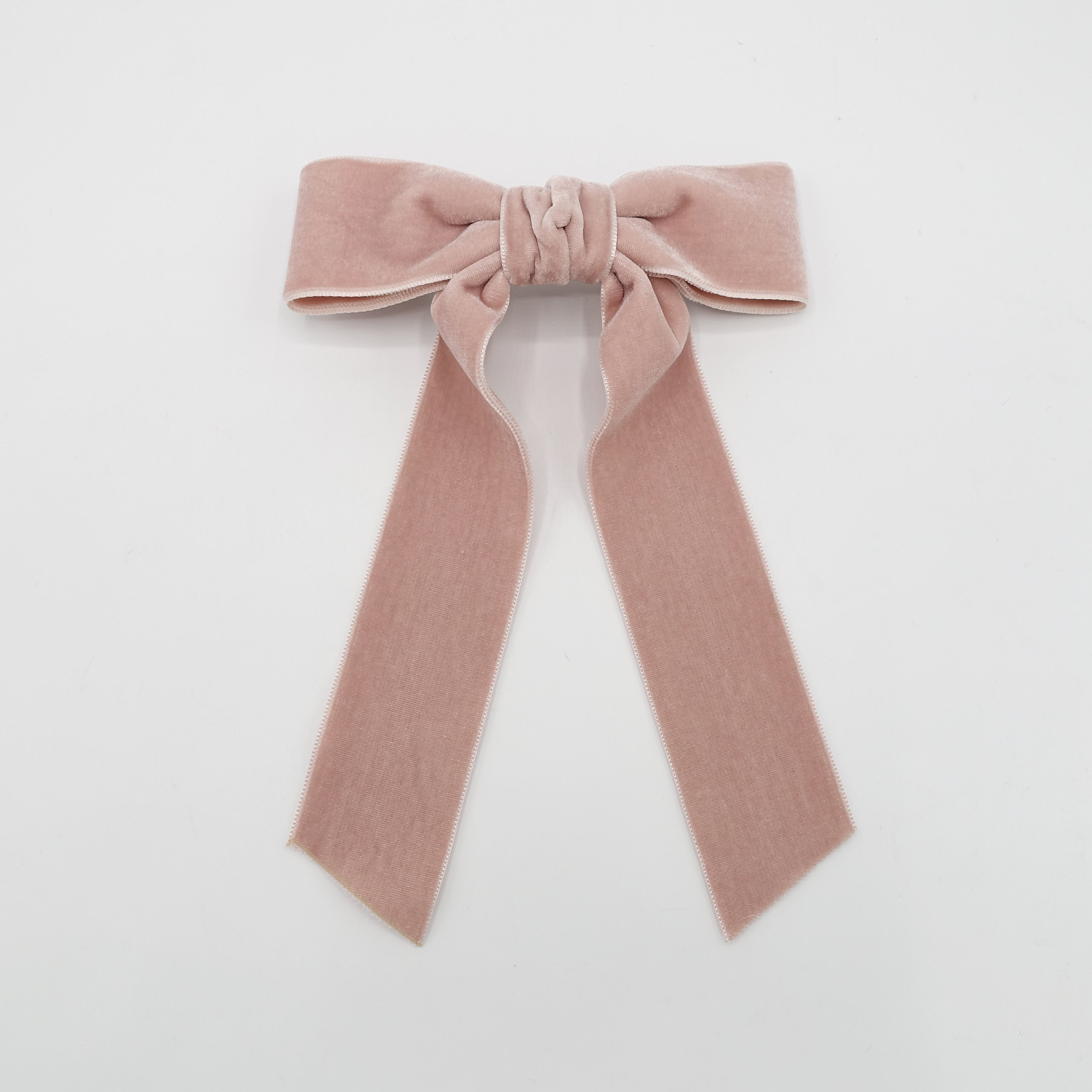 Velvet Hair Bow With Tail Double Faced Velvet Basic Women Hair - Etsy