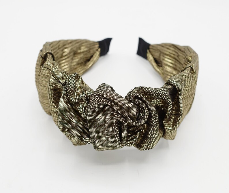 Pleated Lame Wave Headband Stylish Women Hair Accessory - Etsy