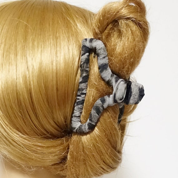 Leopard Print Pattern Wrapped Hair Claw Clip Women Updo Hair | Etsy