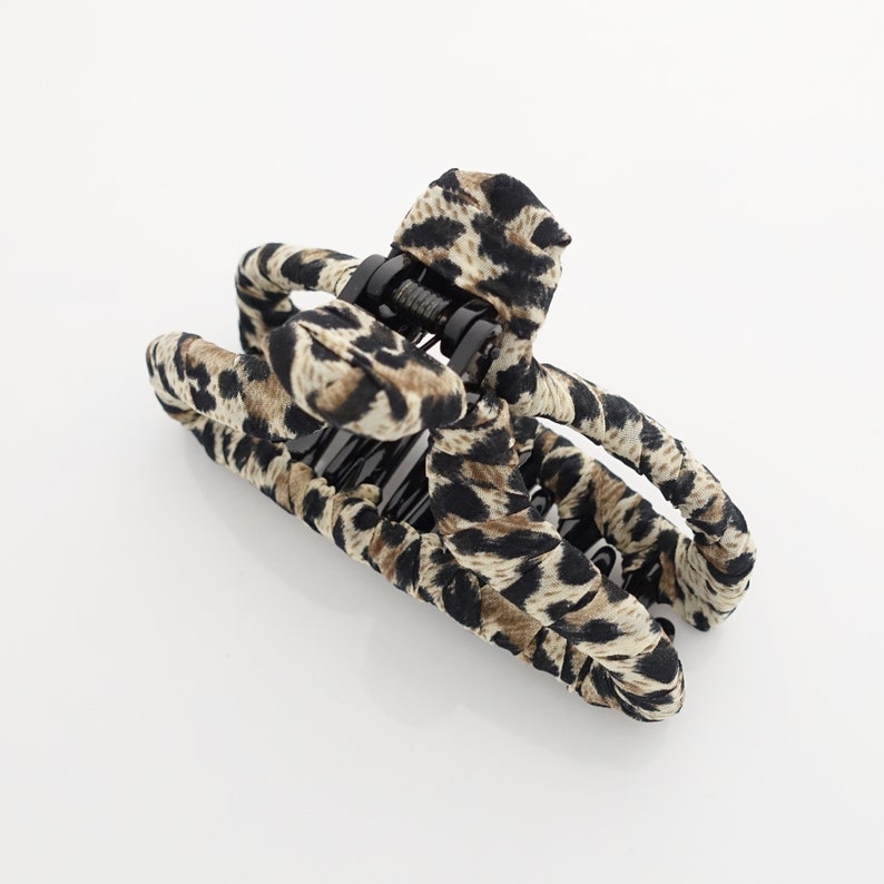 Leopard Print Pattern Wrapped Hair Claw Clip Women Updo Hair | Etsy