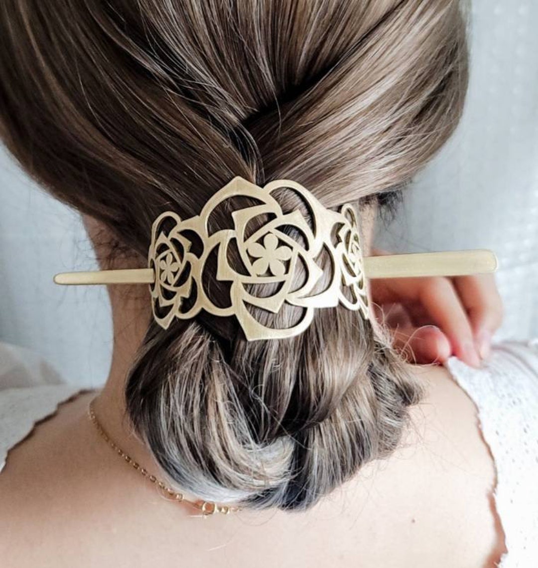 Metal Hair Barrette With Stick Hair Slide for Women - Etsy
