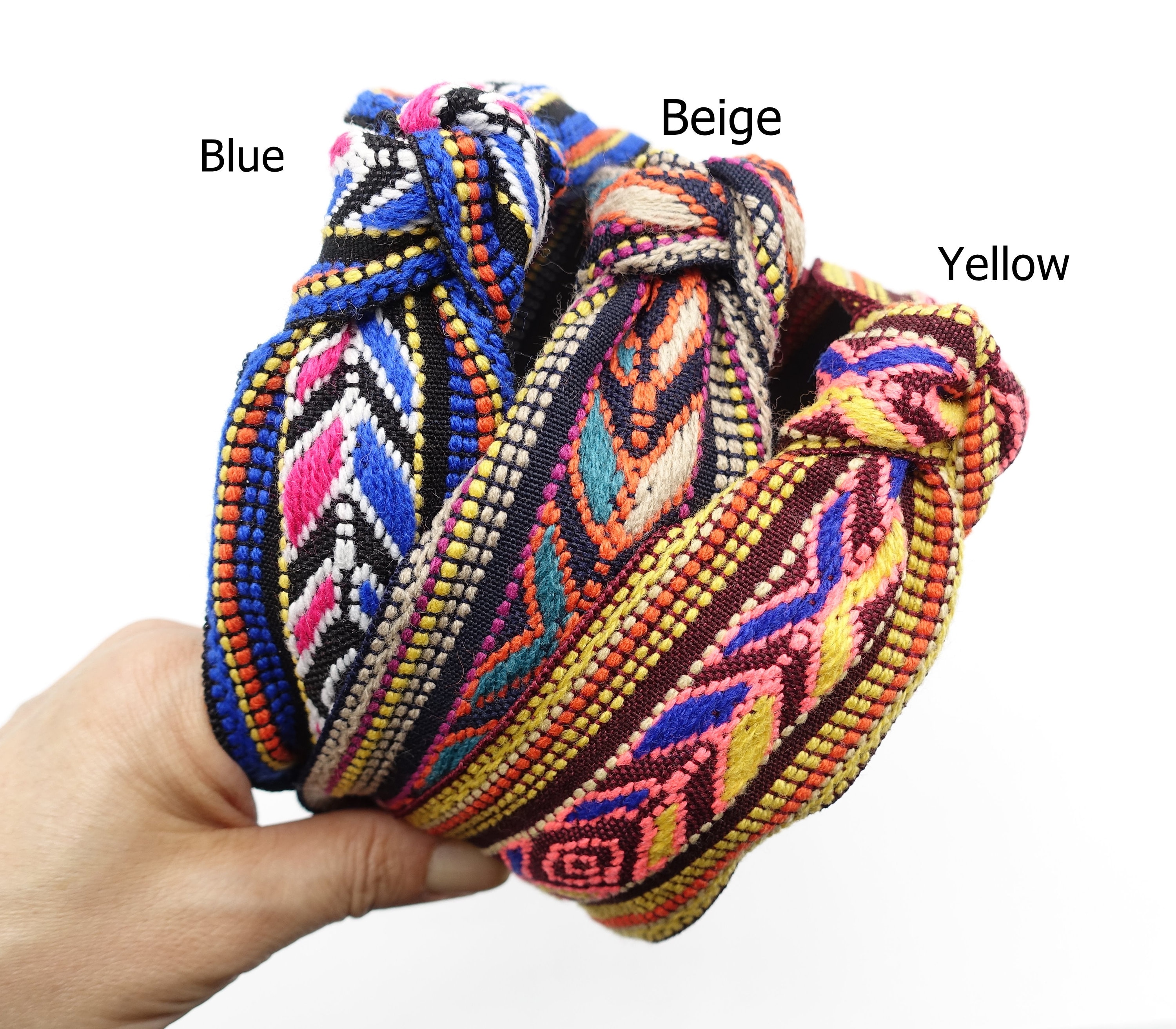 Aztec Pattern Headband Jacquard Knot Hairband Woman Hair Accessory - Etsy