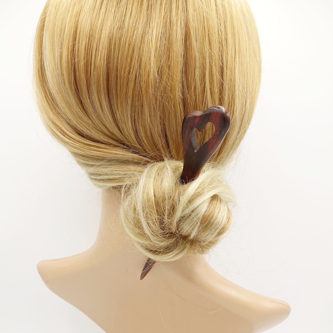 Wood Carved Motif Hair Stick - Etsy