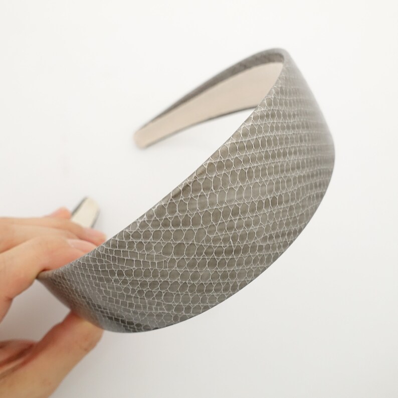 Python Print Faux Leather Hairband Fashion Women Headband | Etsy