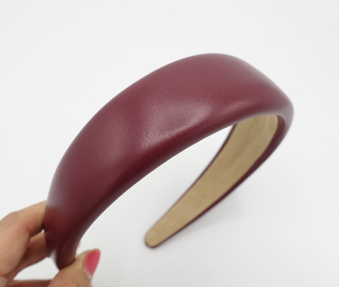 Leather Padded Headband Stylish Hair Accessory for Women | Etsy