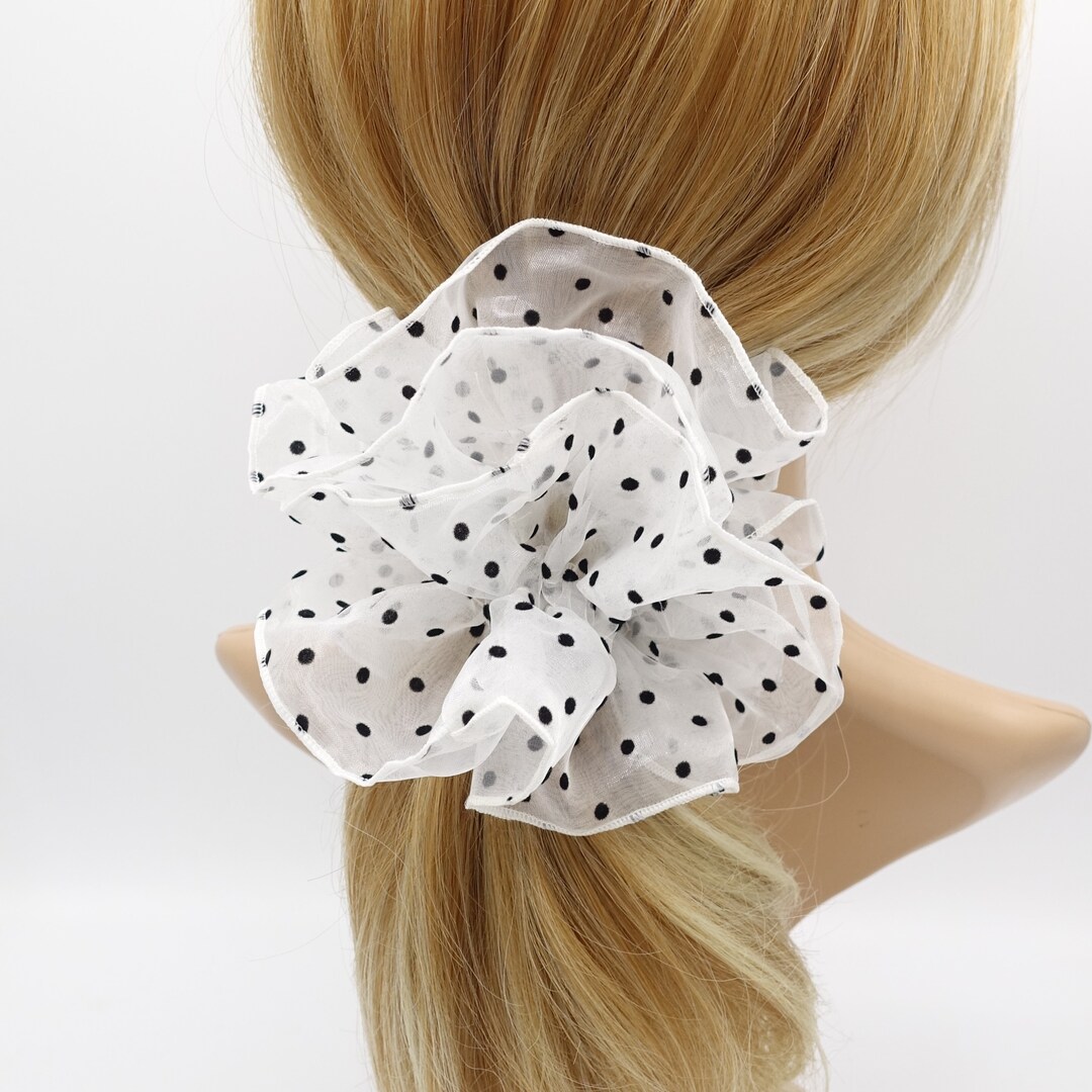 Dot Organza Scrunchies Double Edge Scrunchie - Etsy