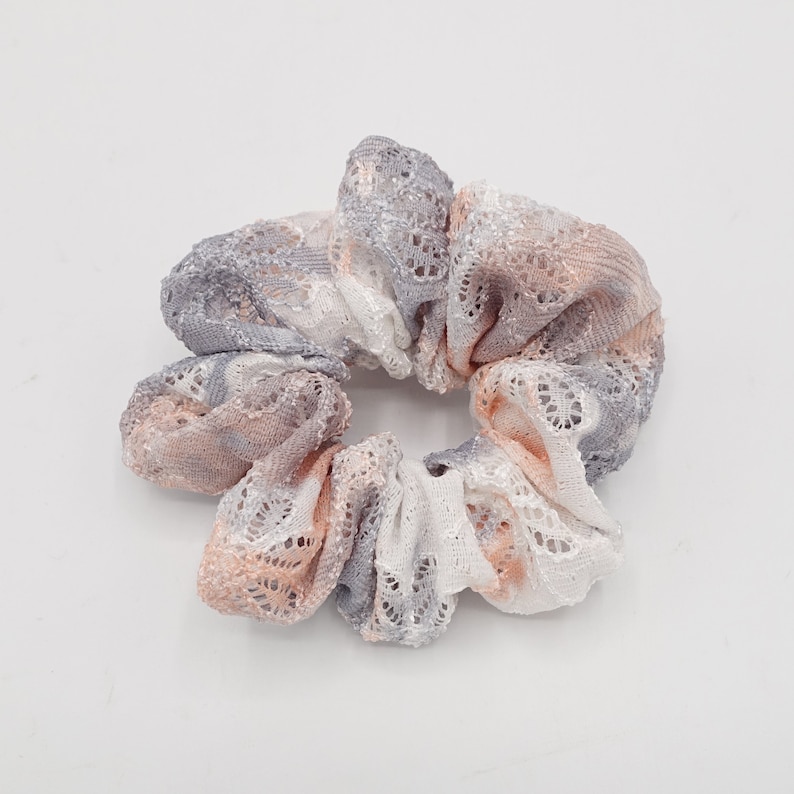 Tie Dye Scrunchies Flower Embroidery Pattern Scrunchie Hair - Etsy