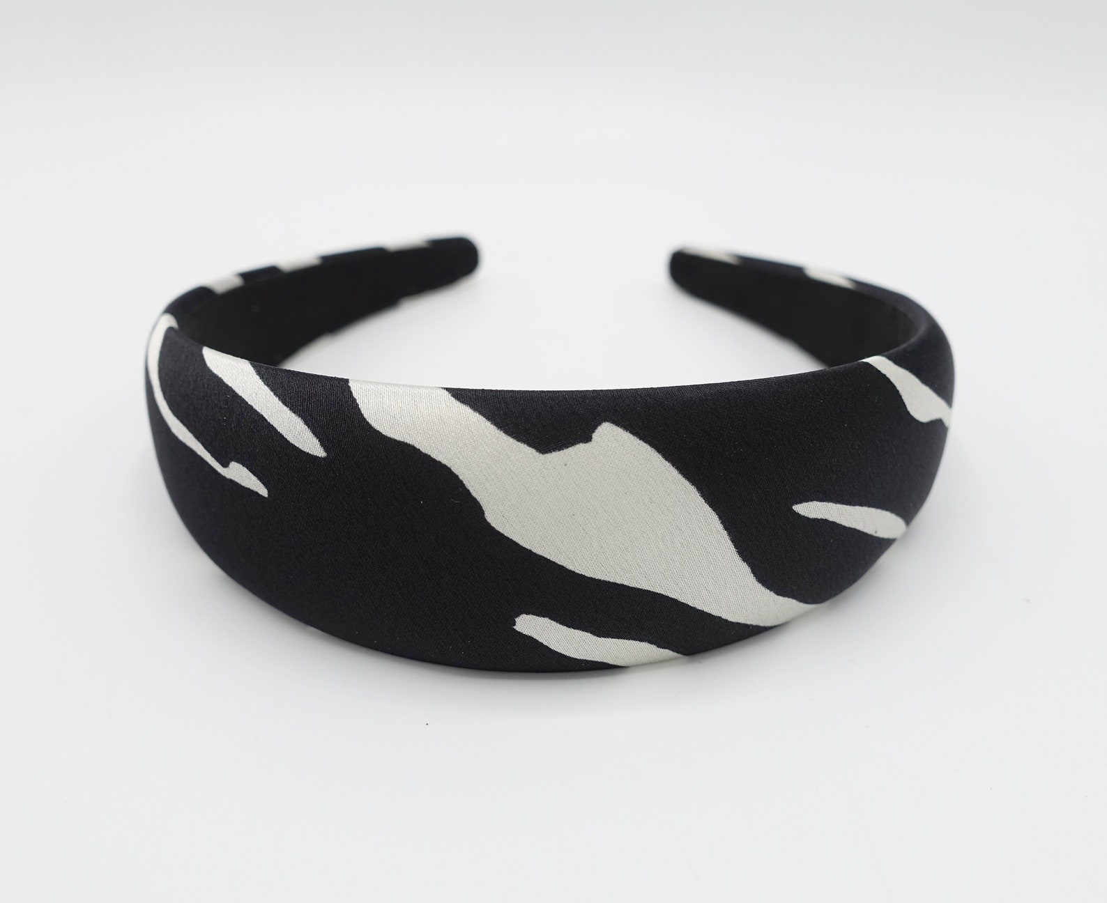 Satin Zebra Print Padded Headband - Etsy