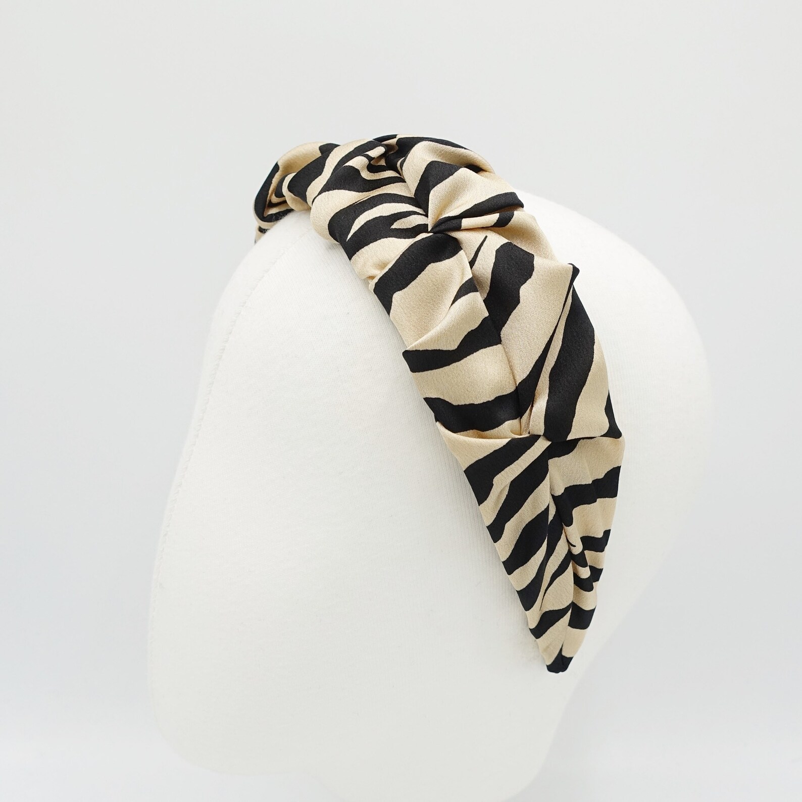 Zebra Satin Twisted Wave Headband Stylish Hairband Women Hair Accessory ...