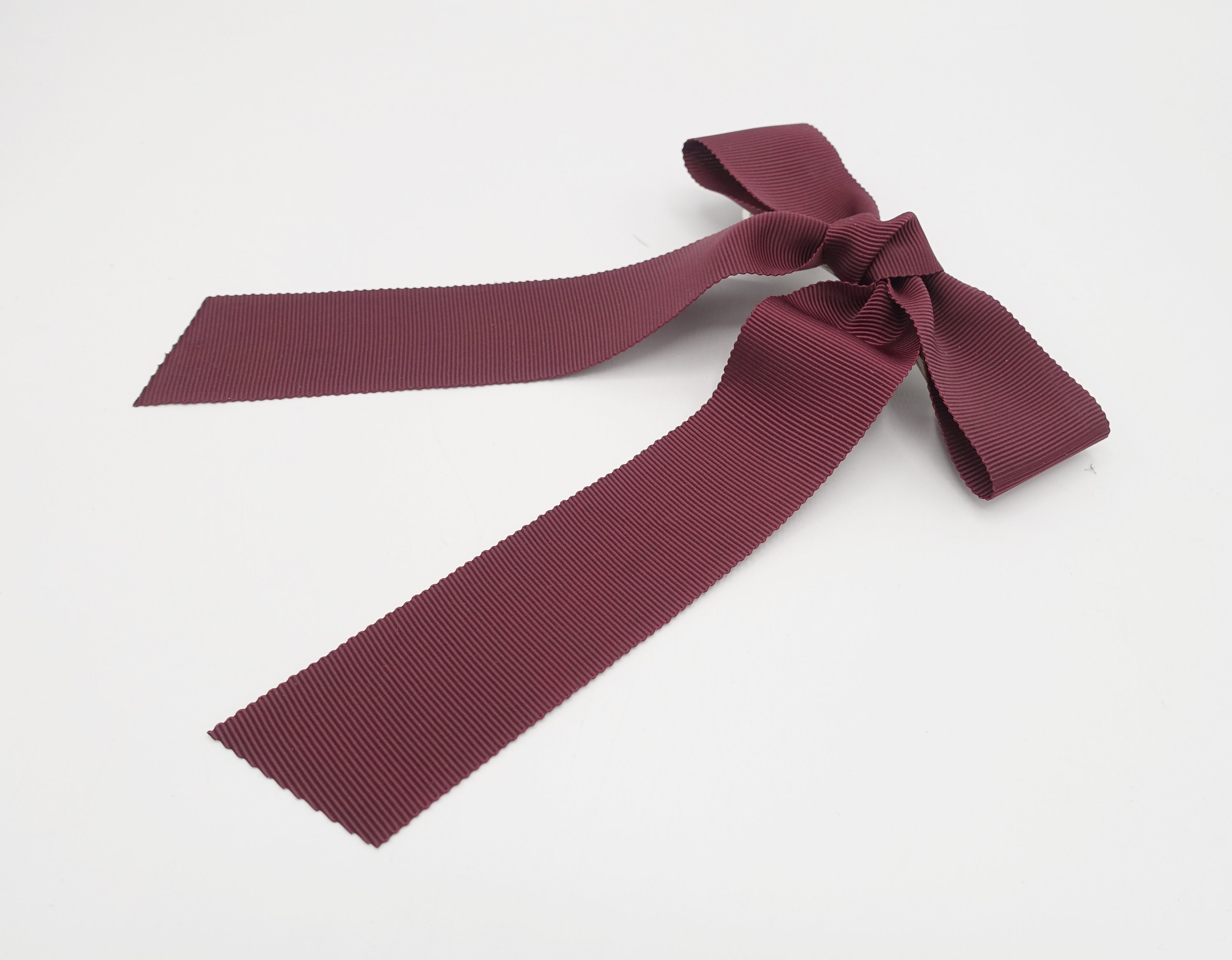 Grosgrain Tail Hair Bow Basic Style Hair Accessory for Women | Etsy