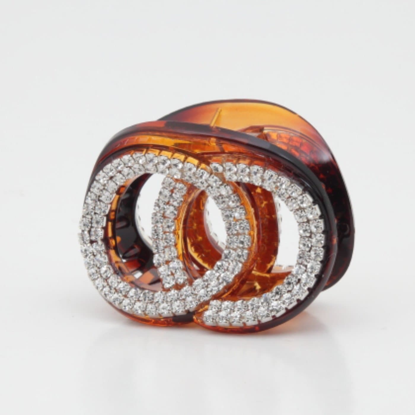 Small Rhinestone Hair Claw Circle Dissolve Half up Half Down - Etsy