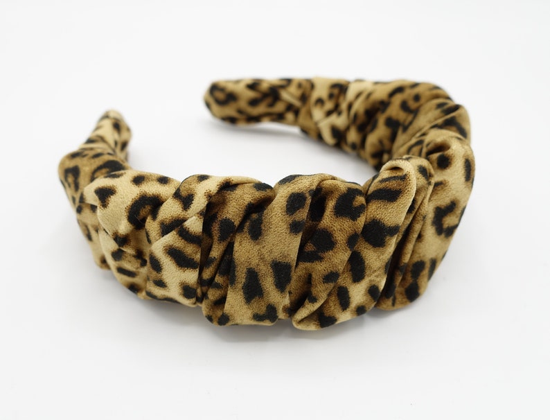 Leopard Headband Spiral Pleated Hairband Stylish Hair - Etsy