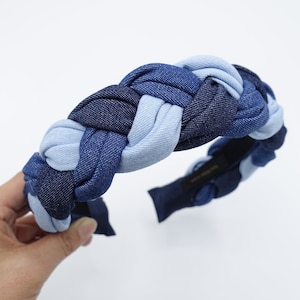 Denim Braided Headband Stylish Fashion Plaited Hairband Women Hair ...